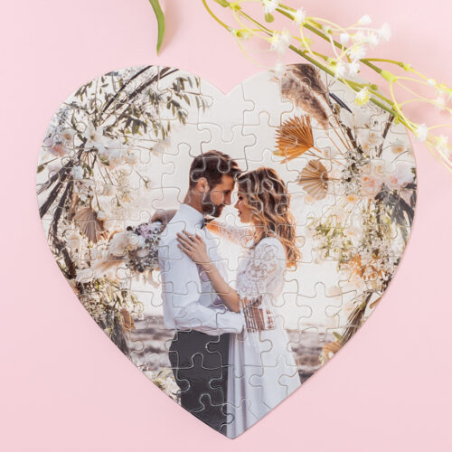 75 Custom Piece Heart Shaped Jigsaw Puzzle | Personalized Photo Puzzle ...