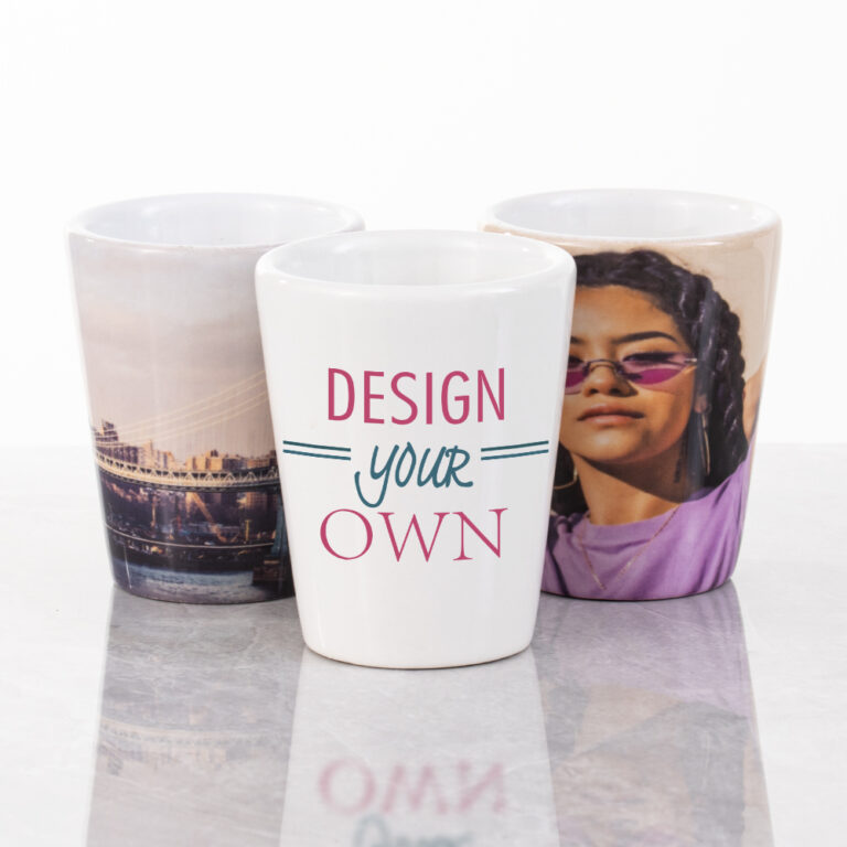 1.5 oz Custom Ceramic Shot Glass | Personalized Shot Glass | VivoPrint