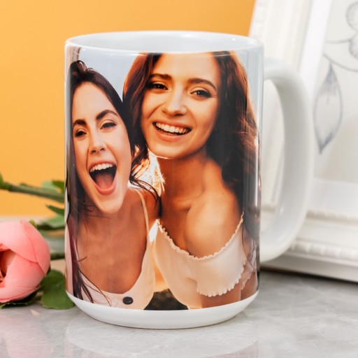 15 oz Custom White Coffee Mug | Personalized 15 oz Coffee Mug | VivoPrint