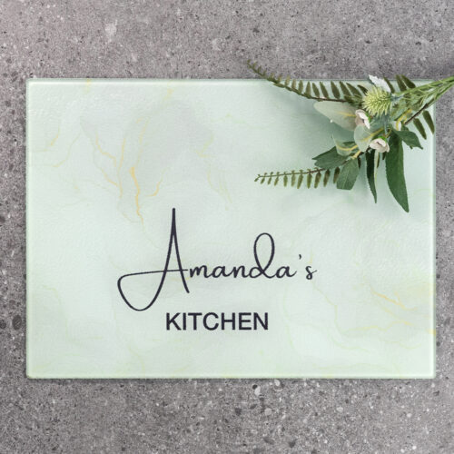 Custom Rectangle Glass Cutting Board | Personalized Cutting Board ...