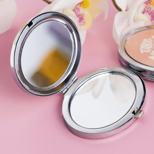 Customized Oval Compact Mirror | Personalized Compact Mirror | Vivoprint
