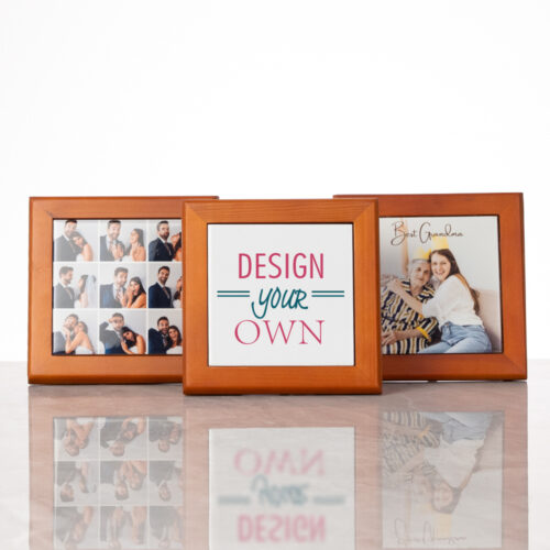 Custom Small Photo Tile | Personalized Cherry Photo Frame | Vivoprint