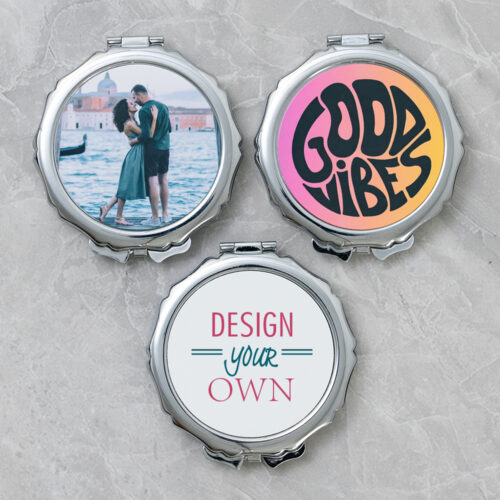 Custom Sunburst Compact Mirror | Personalized Compact Mirror | Vivoprint