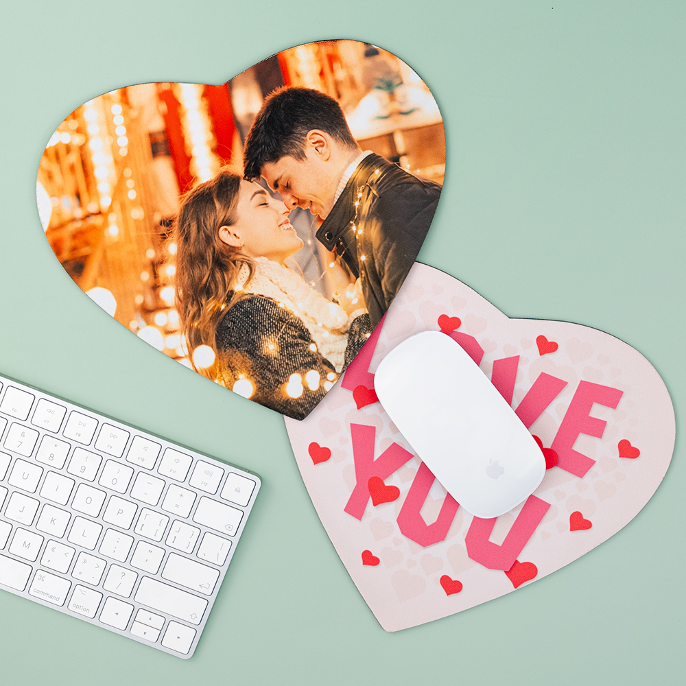 Custom Printed 3mm Heart-Shape Mouse Pad in Bulk | Vivoprint
