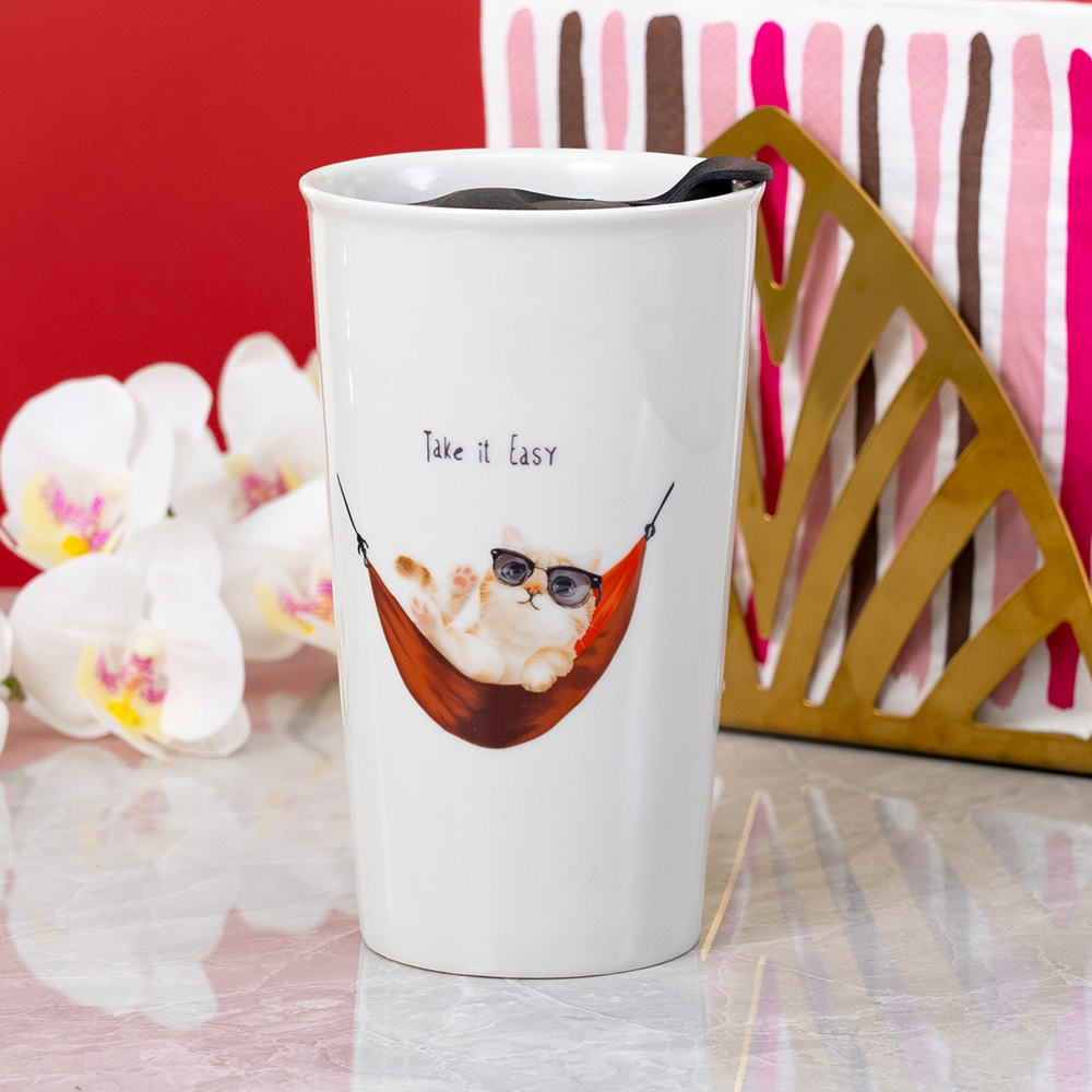 Custom 12 oz Ceramic Travel Coffee Mug | Personalized Coffee Mug ...