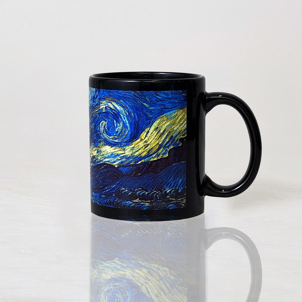 11 oz Starry Night Black Mug