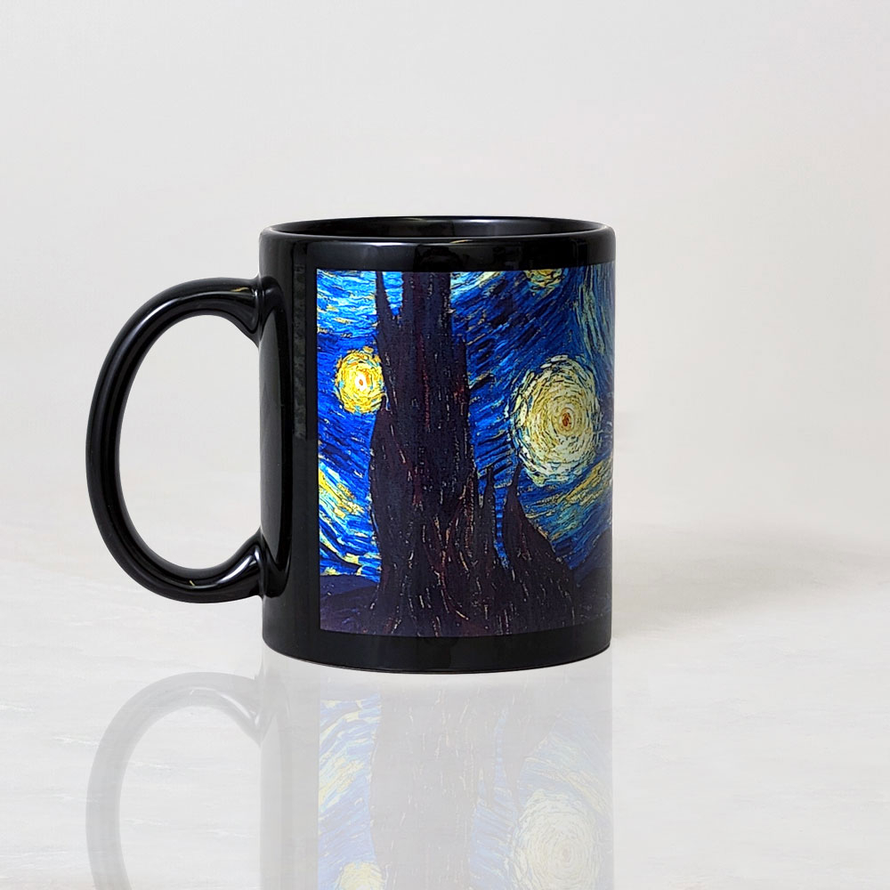 11 oz Starry Night Black Mug
