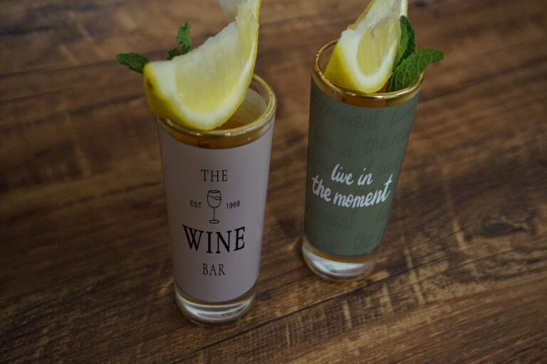 2 oz Custom Gold Rim Shot Glass | Personalized 2.0 oz Shot Glass ...