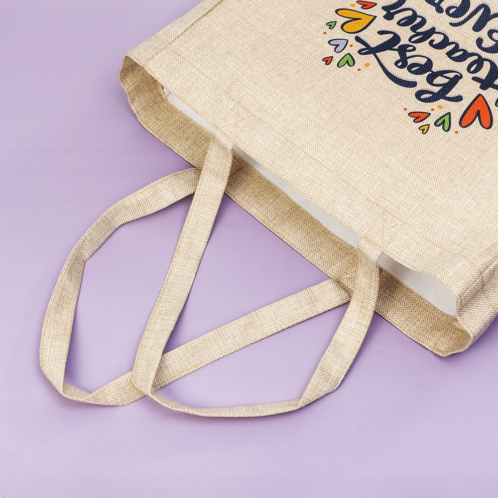 Large Burlap Tote Bag - Design your own
